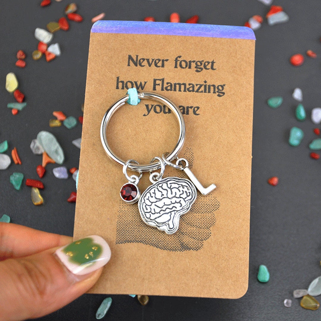 Brain Keyring,neuroscience Keyring,anatomical Brain Keychain,physiology ...