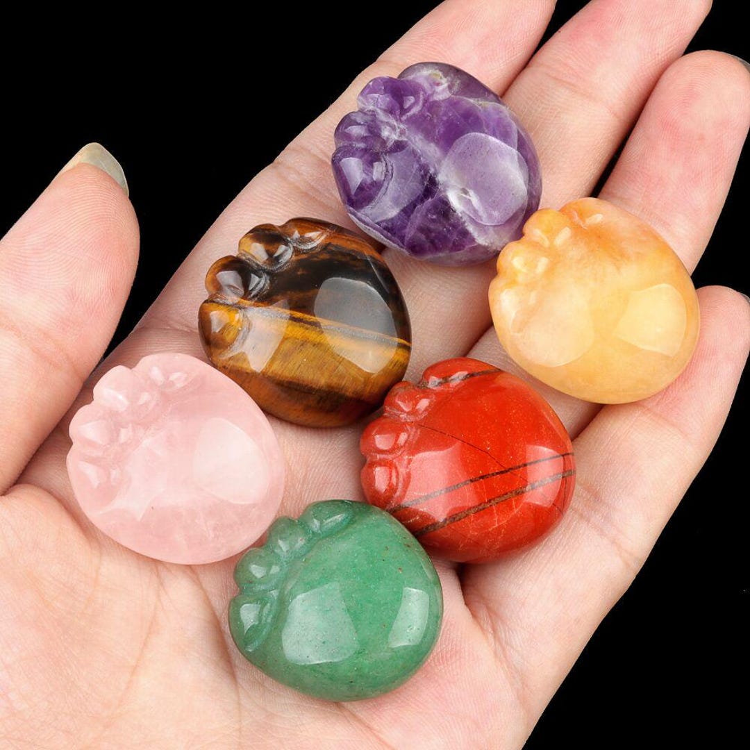 Hand Carved 1 Inches Gemstone Bear Claw Crystal Ornaments,wholesale ...