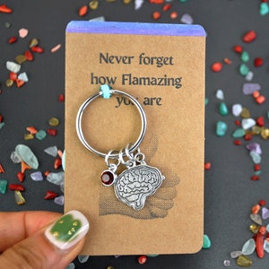 Brain Keyring,neuroscience Keyring,anatomical Brain Keychain,physiology ...