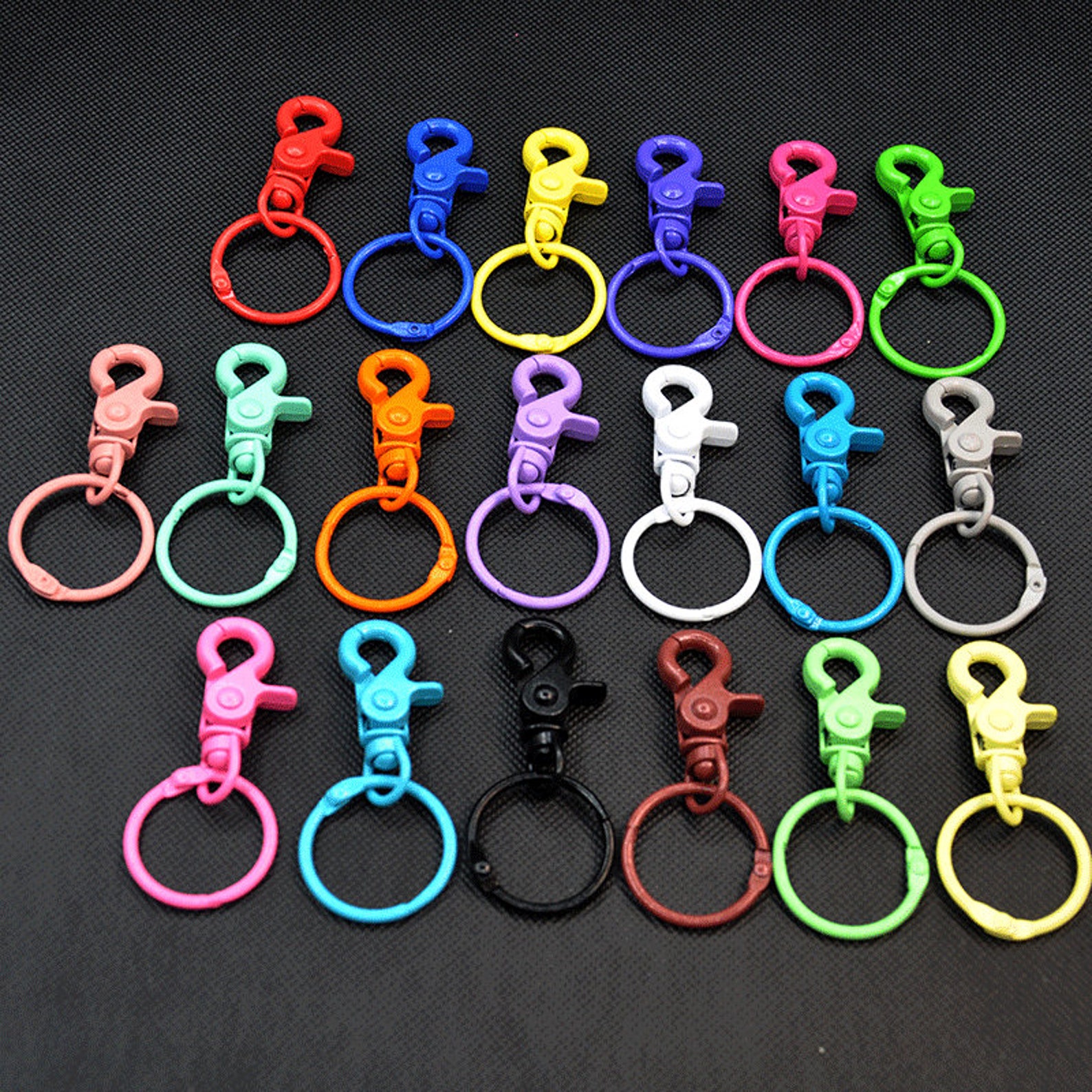 Colour Key Rings，colored Keychain，color Keyring，enamel Swivel Clasp ...