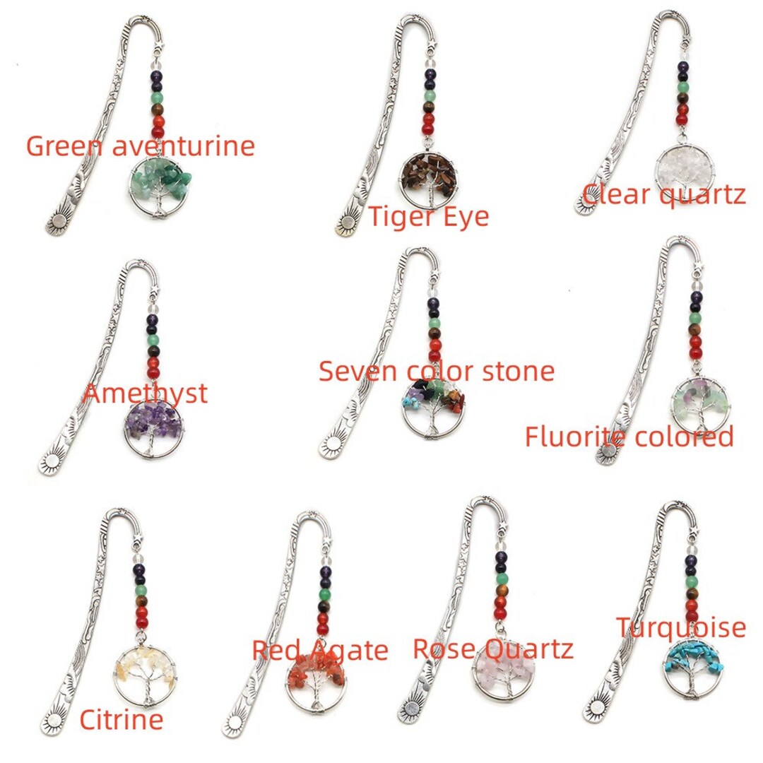 7 Chakra Bookmarks, Multi Crystal Choices Bookmarks,tree of Life ...