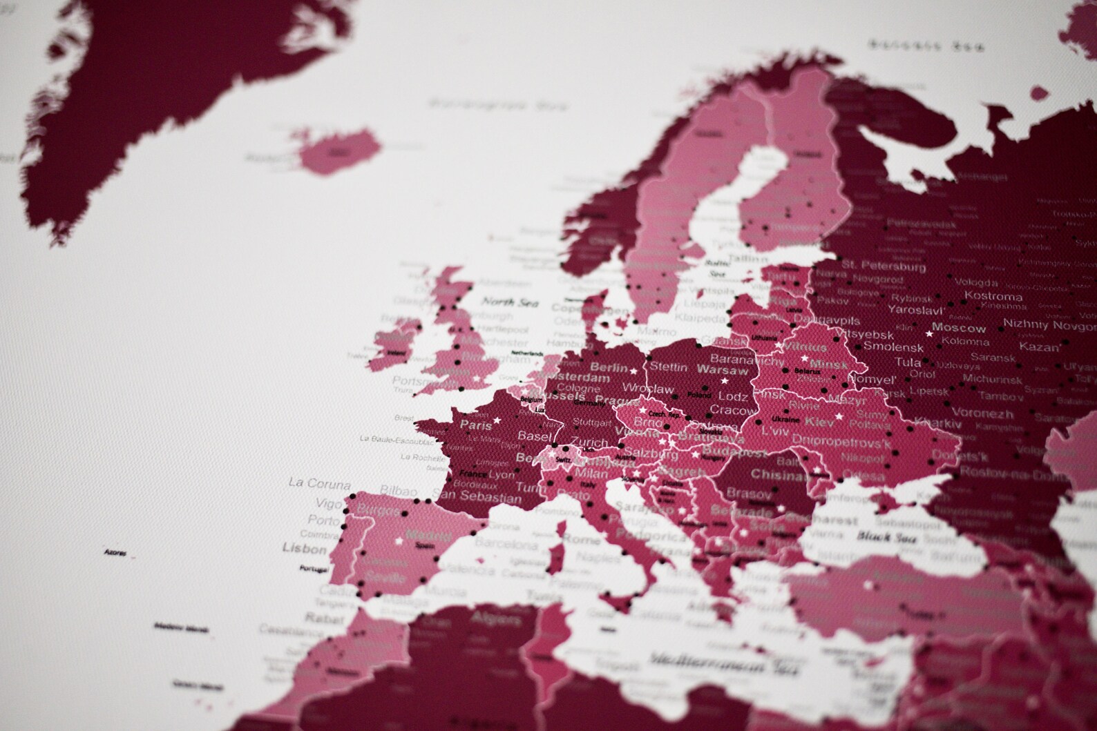 Push Pin Map Pink World Map Canvas World Map Pink World - Etsy