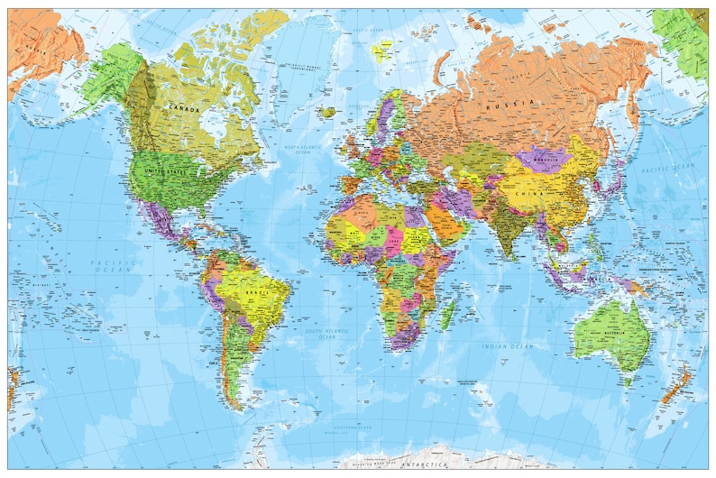 Unframed Push Pin World Map Canvas World Map Wall Art World - Etsy