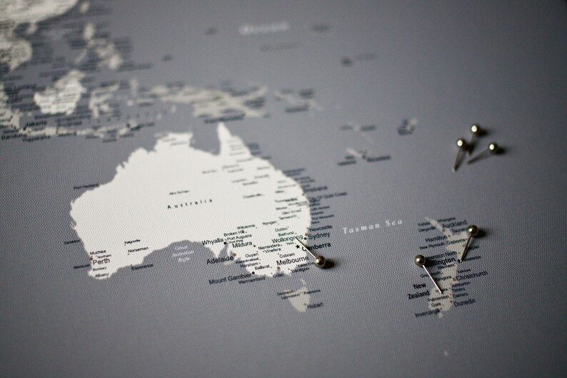 Personalized Travel Map Push Pin World Map Canvas World Map - Etsy