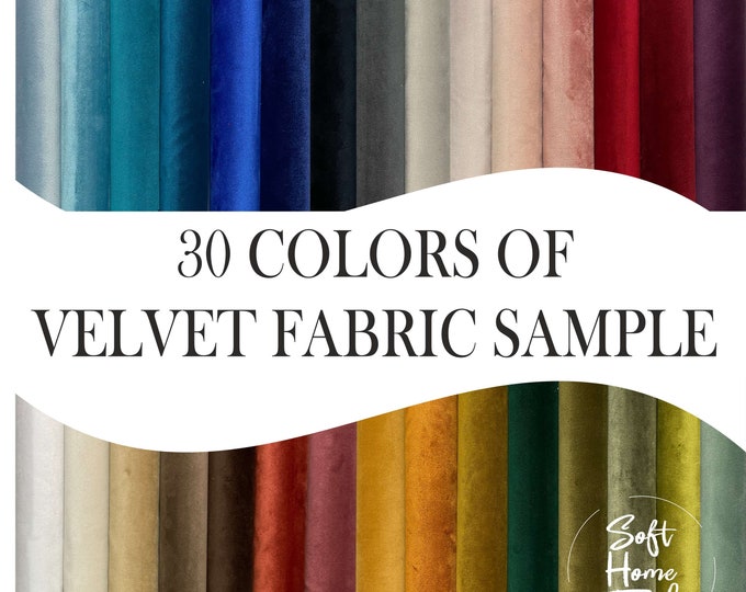 30 Color Matte Velvet Fabric Chart. - Etsy