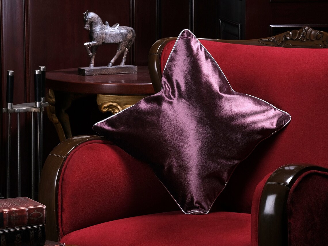 Dark Rose Pillowcase Rose Color Decorative Pillow Covers - Etsy