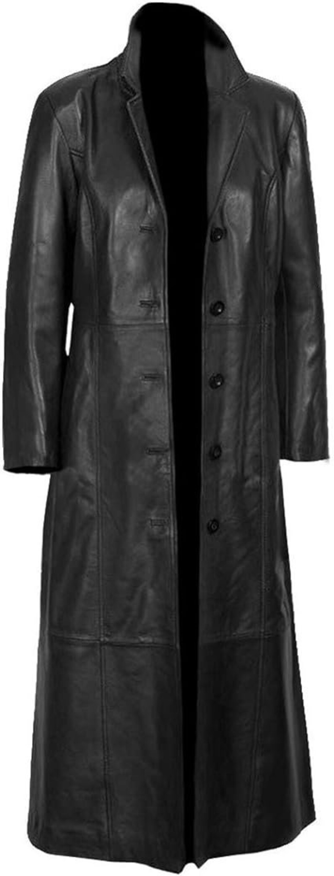 Long Body Leather Coat for Women Lambskin Black Full Body Trench Coat ...