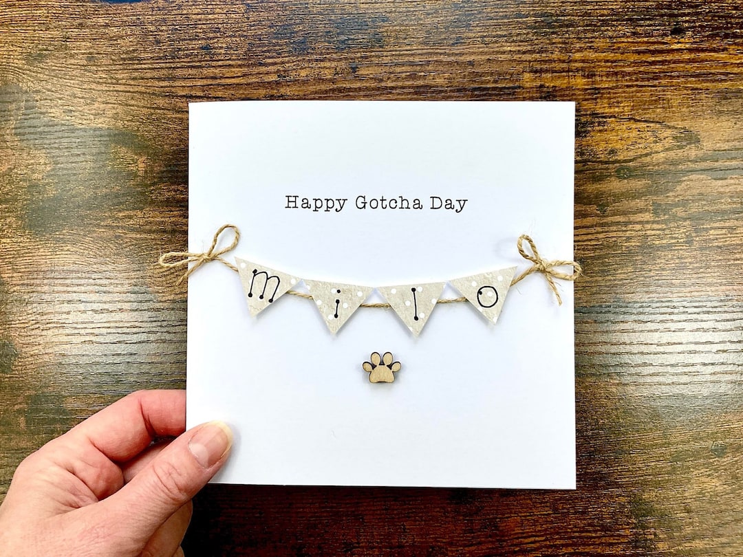 Happy Gotcha Day Celebration Card With Your Dogs Name on - Etsy