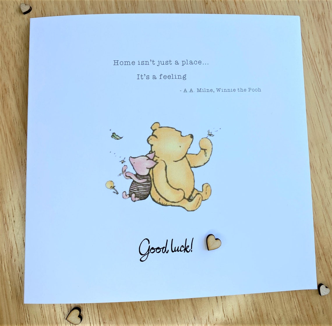 New Home / Moving Card Good Luck Card Sentiment Quote | Etsy