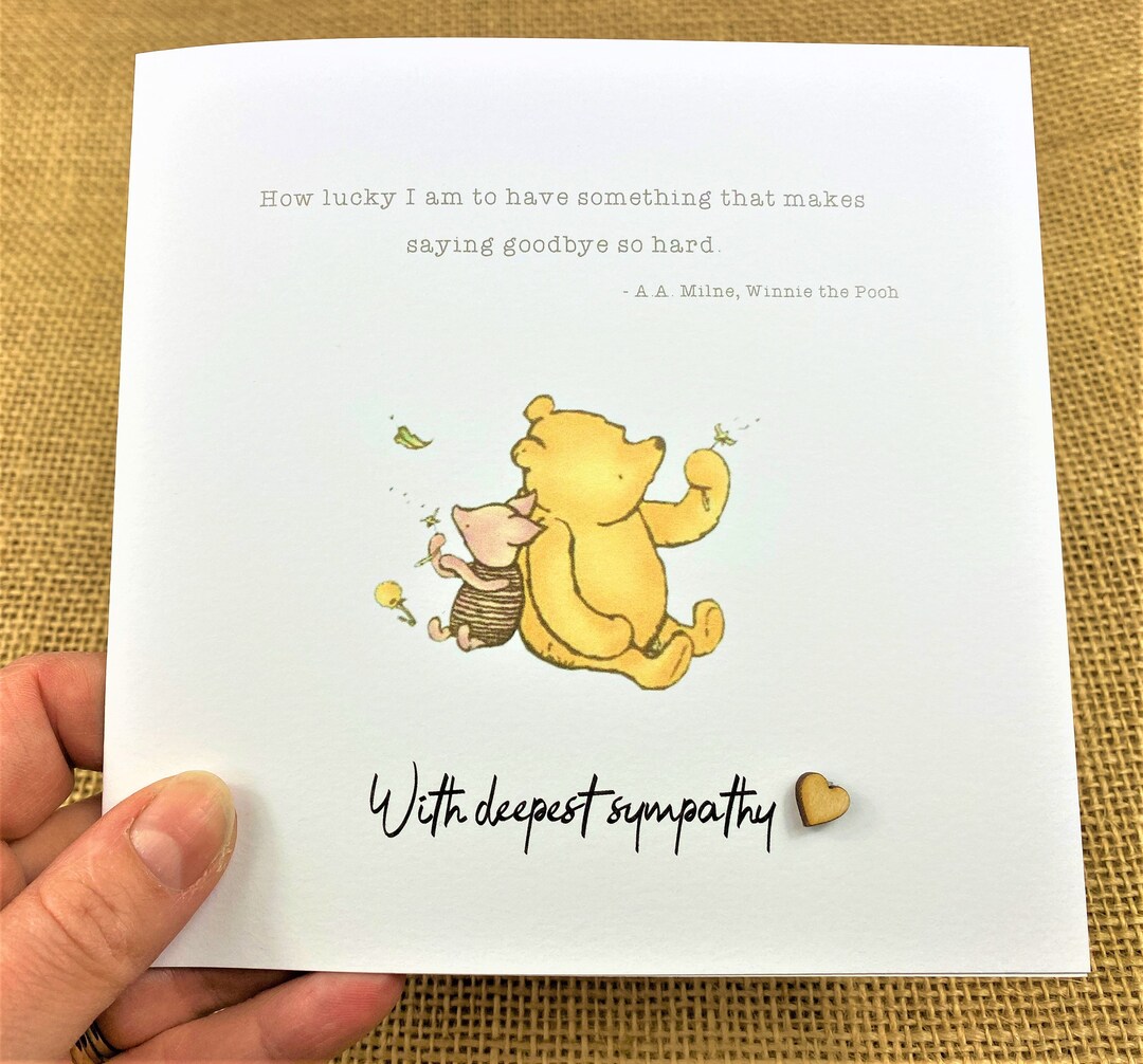 Handmade - Condolence - Sympathy - Sentiment - Bereavement - Winnie the ...
