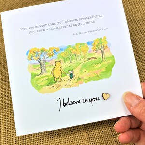 Good Luck / Believe in You / Sentiment Card / Graduation - on White ...