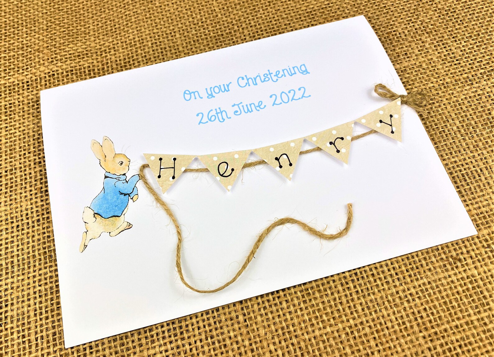 Personalised Handmade Peter Rabbit Christening / Baptism / - Etsy