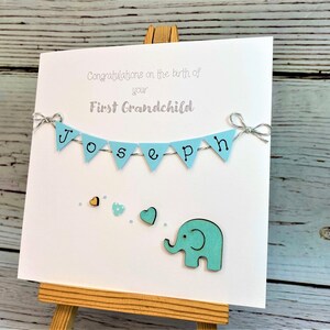 Birth of Baby - First Grandchild - Grandchild Card - Congratulations ...