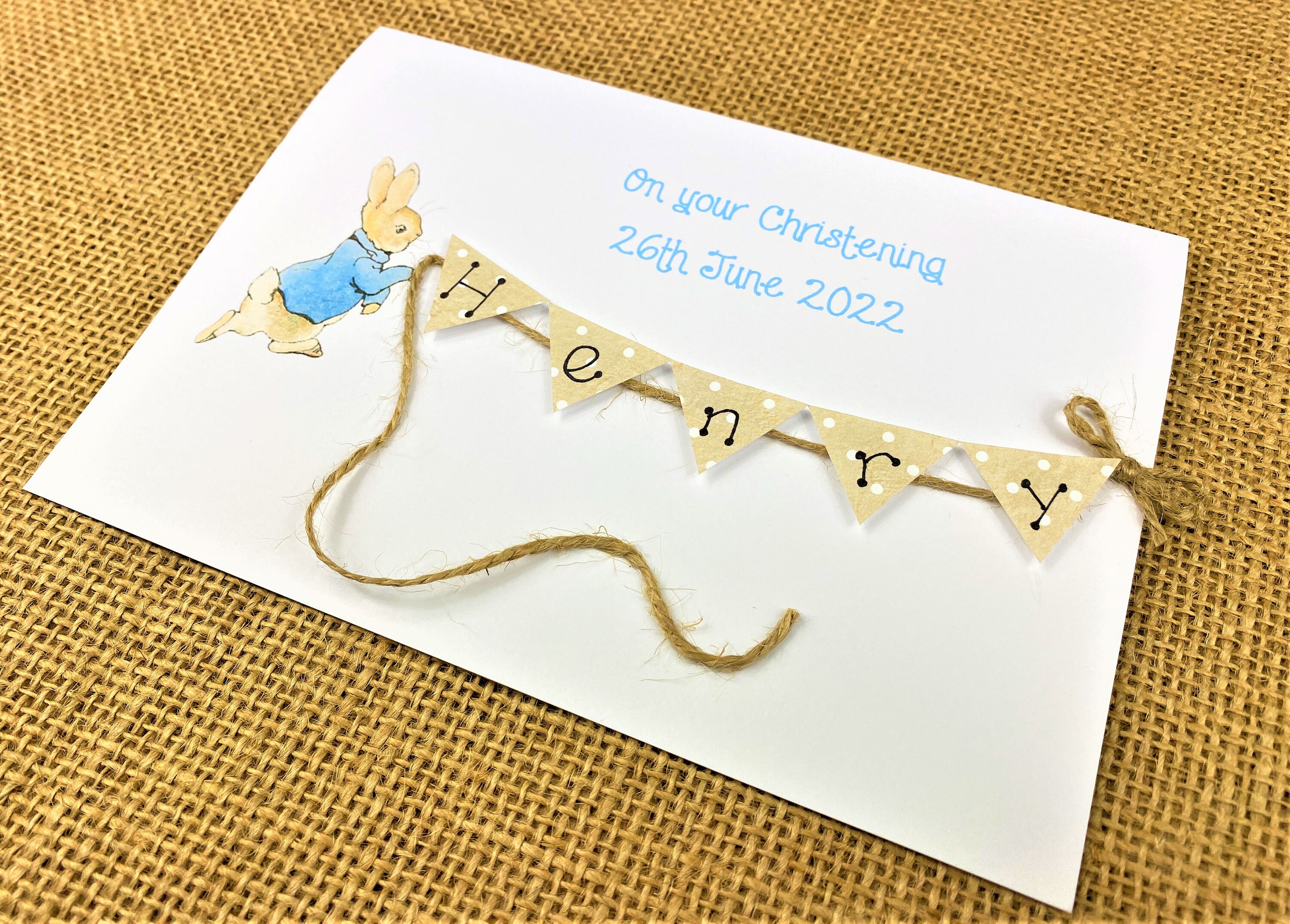 Personalised Handmade Peter Rabbit Christening / Baptism / - Etsy UK