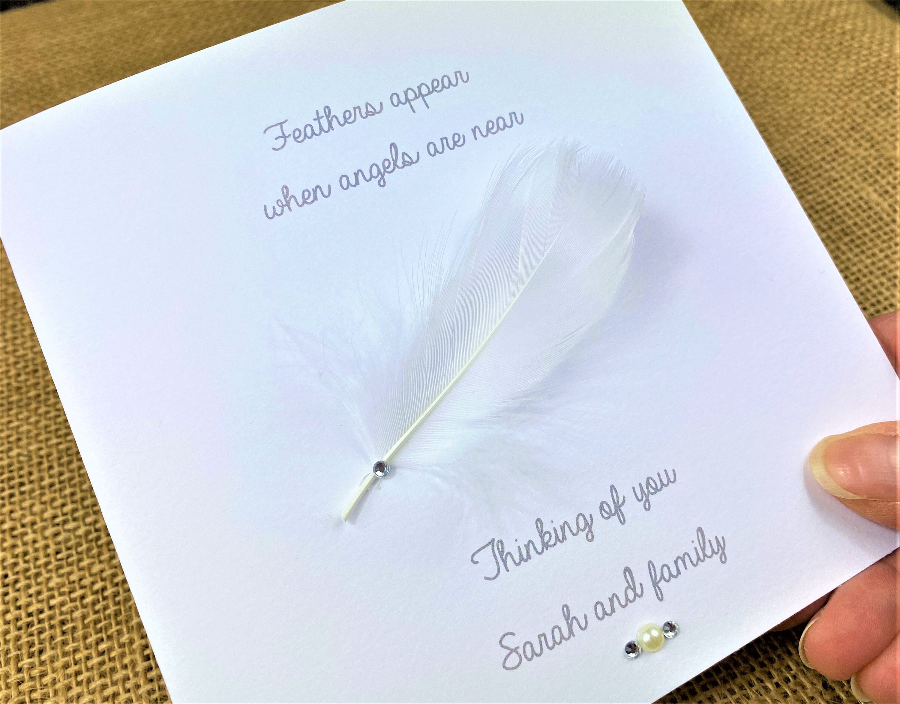 Handmade Bereavement Card Personalised Condolence - Etsy UK