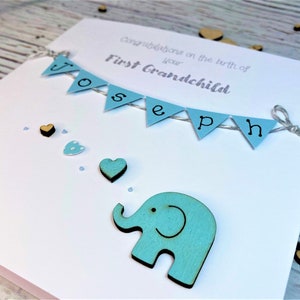 Birth of Baby - First Grandchild - Grandchild Card - Congratulations ...