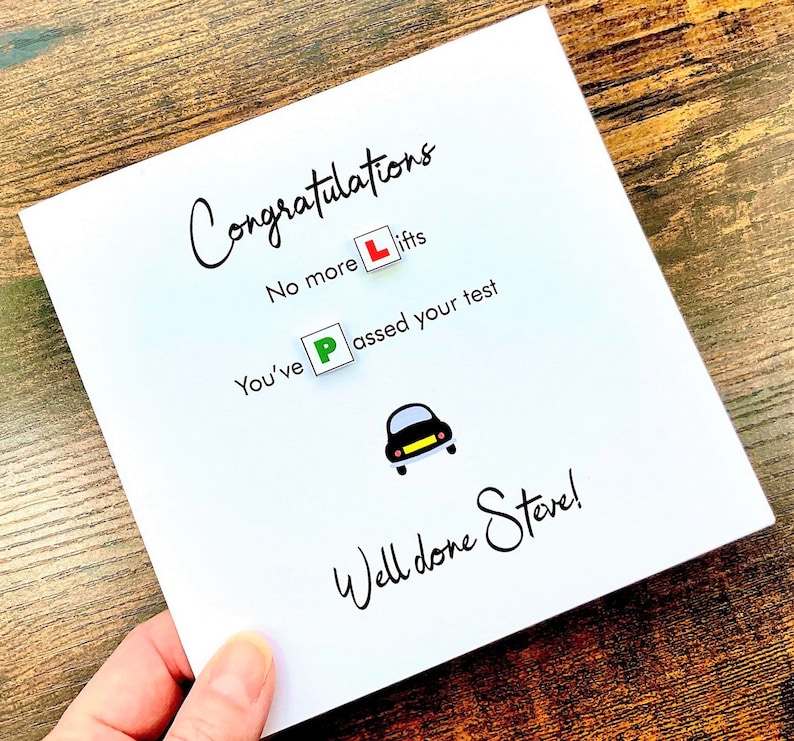 Passed Your Driving Test Card Personalised Congratulations - Etsy