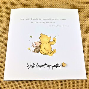 Handmade - Condolence - Sympathy - Sentiment - Bereavement - Winnie the ...