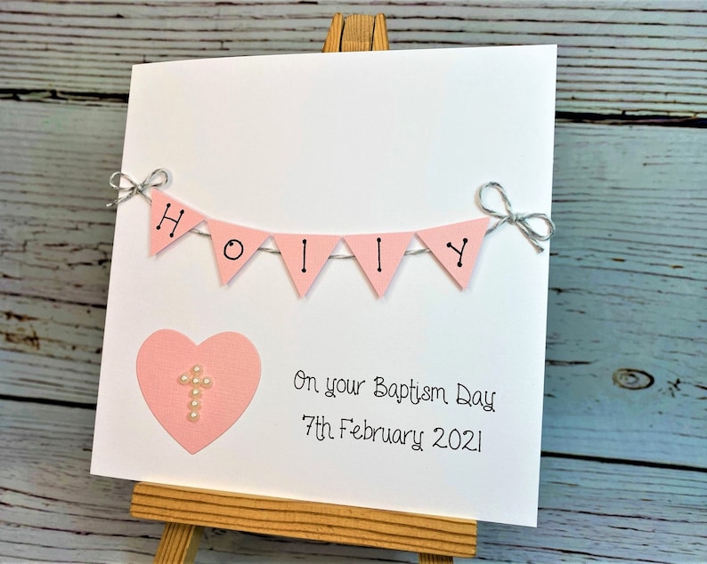 Personalised Handmade Girls / Pink / Christening / Baptism / - Etsy