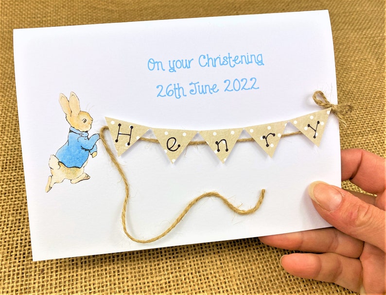 Personalised Handmade Peter Rabbit Christening / Baptism / - Etsy