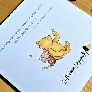 Handmade - Condolence - Sympathy - Sentiment - Bereavement - Winnie the ...