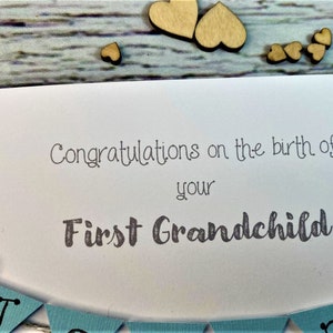 Birth of Baby - First Grandchild - Grandchild Card - Congratulations ...