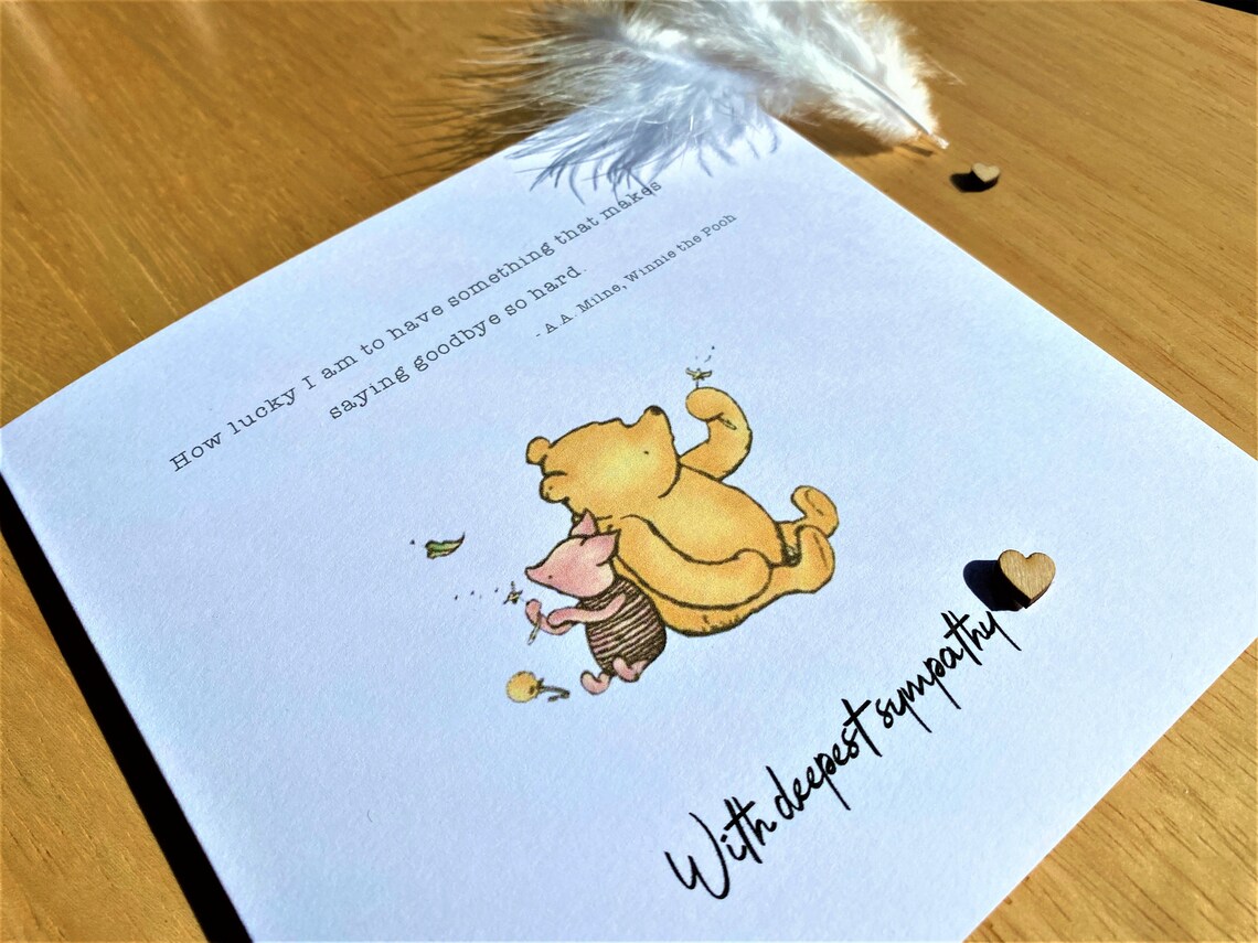 Handmade - Condolence - Sympathy - Sentiment - Bereavement - Winnie the ...