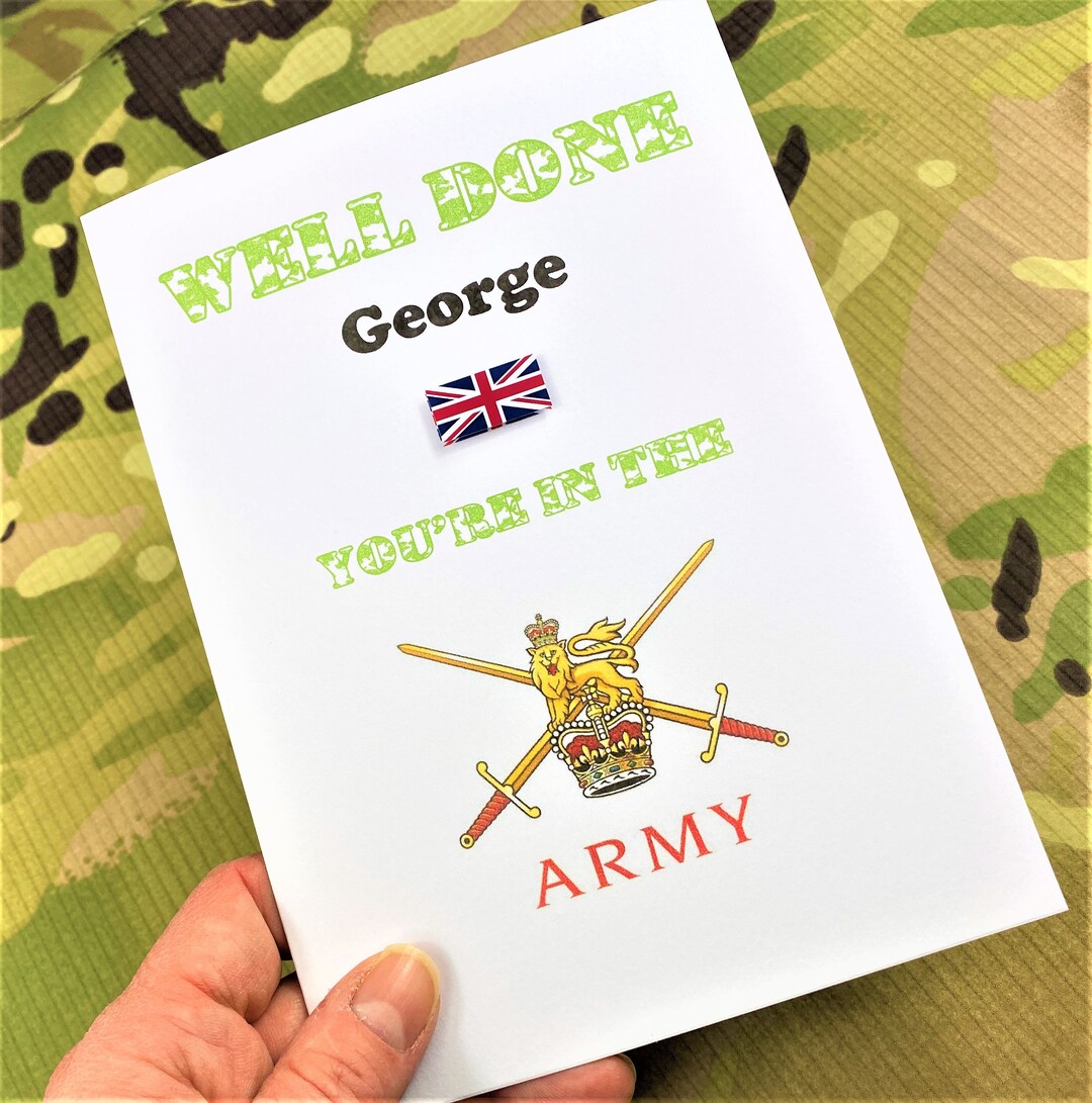 Personalized British Army Basic Training Graduation Card - Etsy