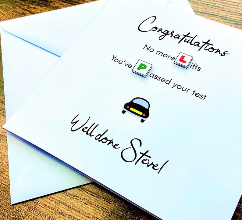 Passed Your Driving Test Card Personalised Congratulations - Etsy