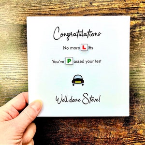 Passed Your Driving Test Card - Personalised - Congratulations - 6 X 6 ...