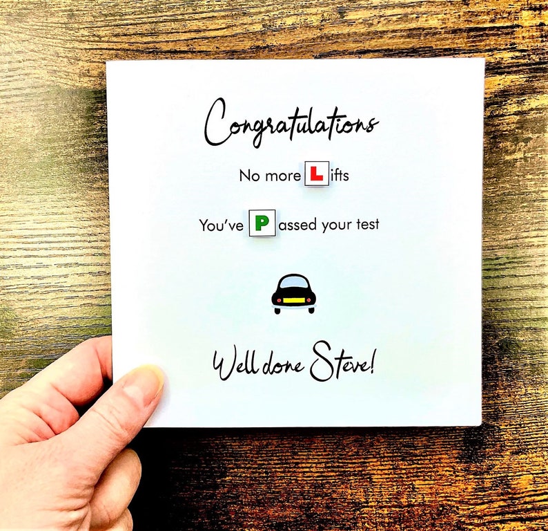 Passed Your Driving Test Card Personalised Congratulations - Etsy