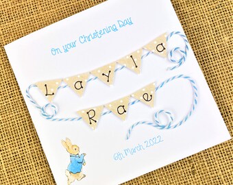 Personalised Handmade Peter Rabbit Christening / Baptism / | Etsy UK