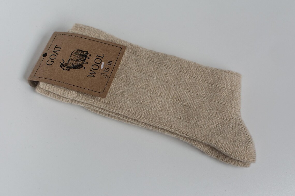 Natural Goat Socks Natural Wool Soft and Warm Cashmere | Etsy