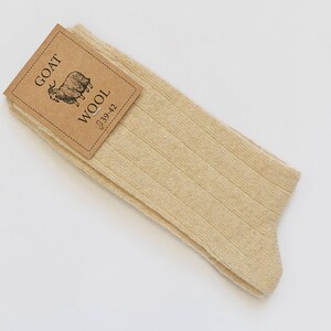 Natural Goat Socks, Natural Wool Soft and Warm, Cashmere Socks, Unisex ...