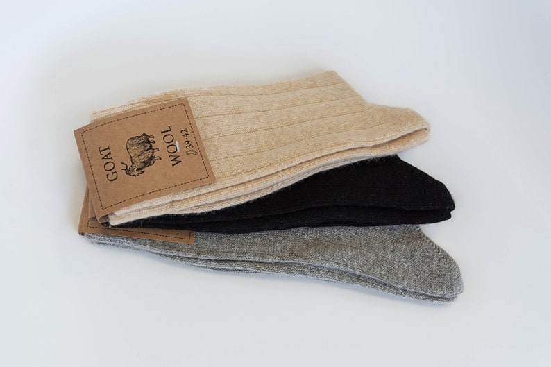 Natural Goat Socks, Natural Wool Soft and Warm, Cashmere Socks, Unisex ...