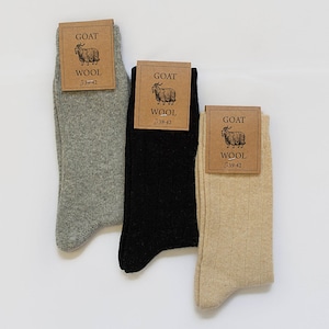 Natural Goat Socks, Natural Wool Soft and Warm, Cashmere Socks, Unisex ...