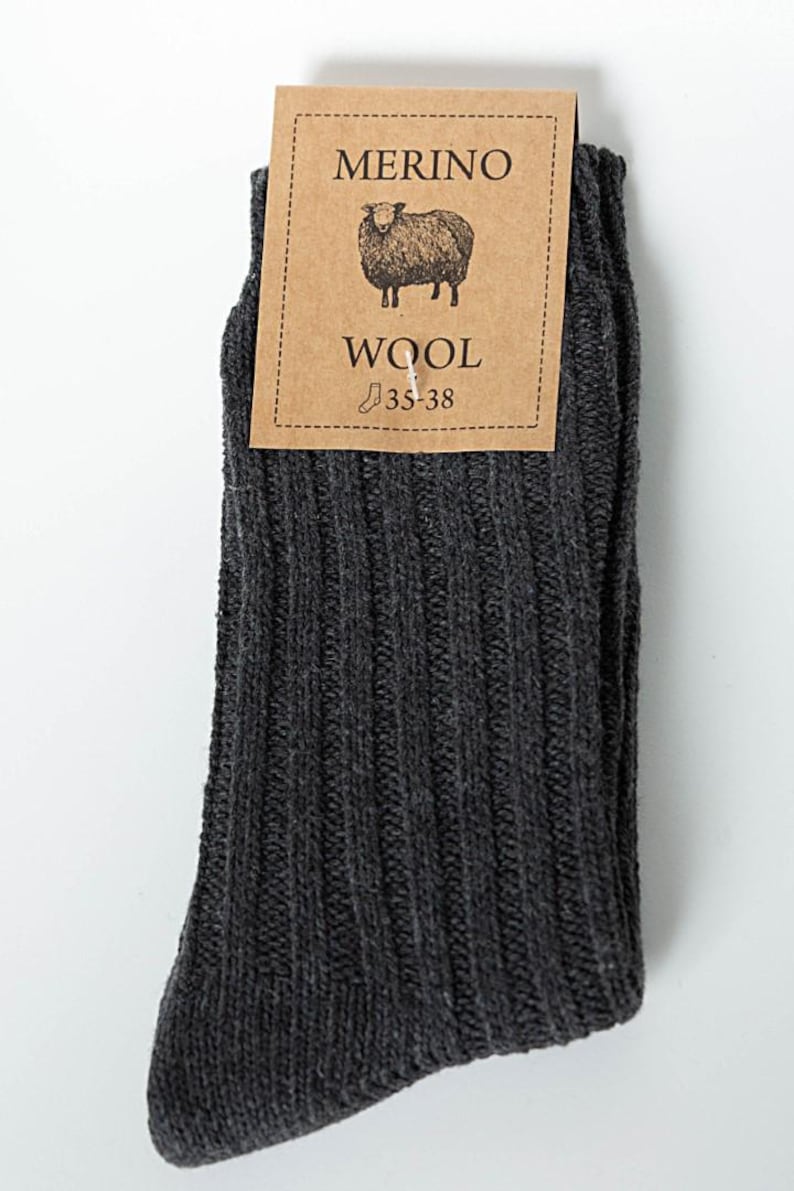 Merino Socks, 100% Merino Wool, Soft and Warm, Unisex Sizes, Medium ...