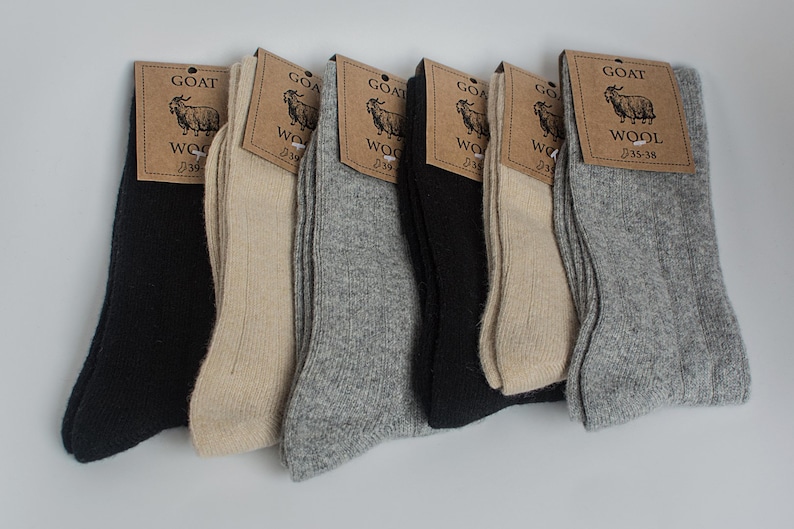 Natural Goat Socks Natural Wool Soft and Warm Cashmere | Etsy