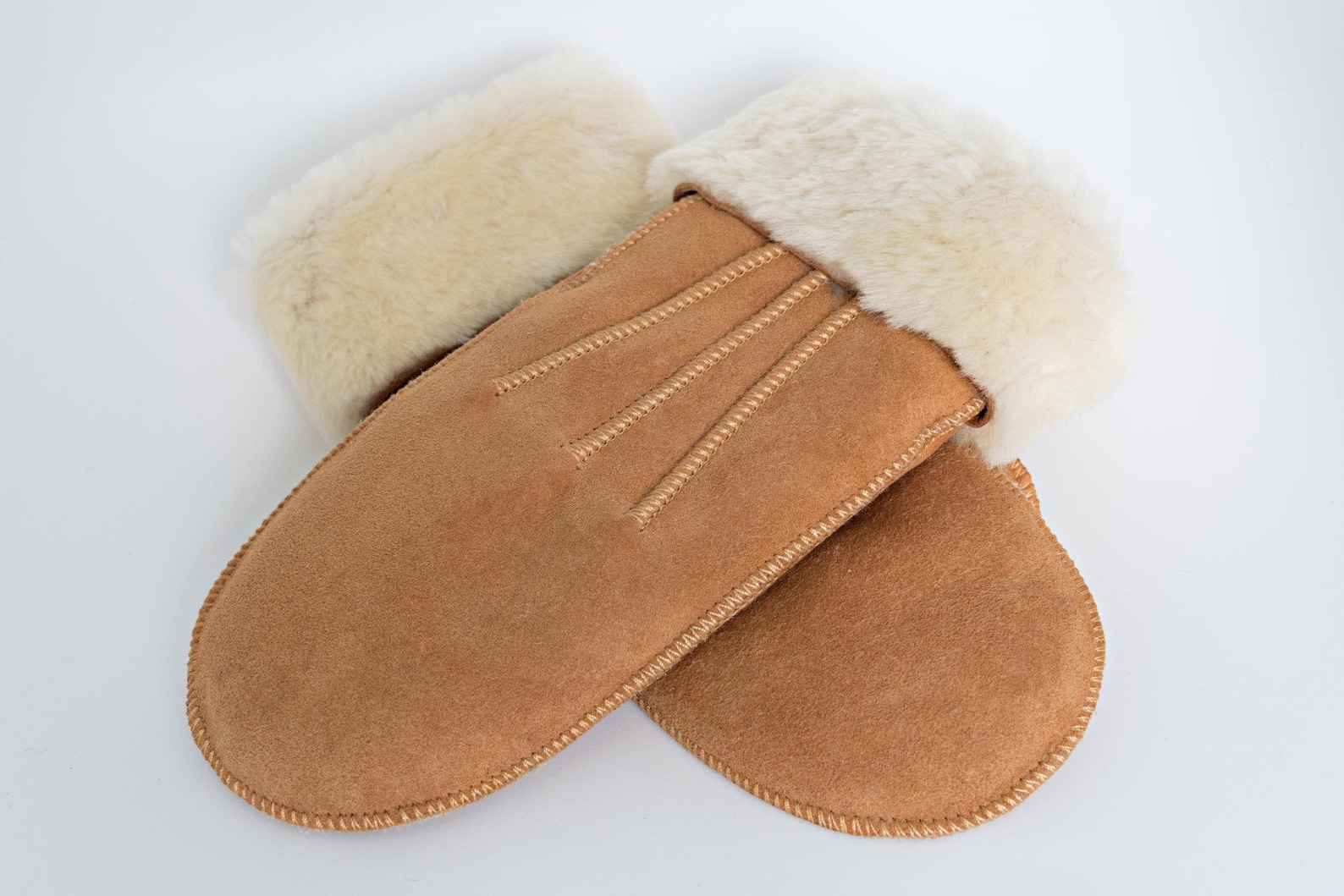 Sheepskin Mittens Soft and Thick Wool Hand Made 100% Natural Sheepskin ...