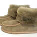 Men's Women's Genuine Sheepskin Slippers/boots Olive Option High/low ...