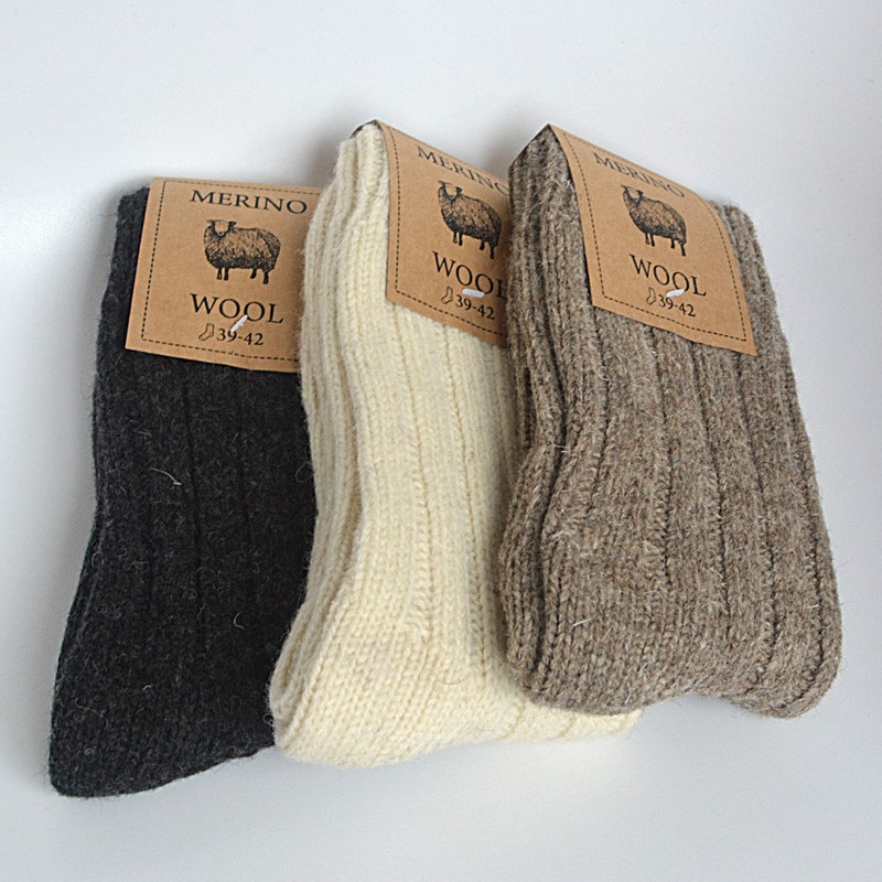 White Wool Socks - Etsy