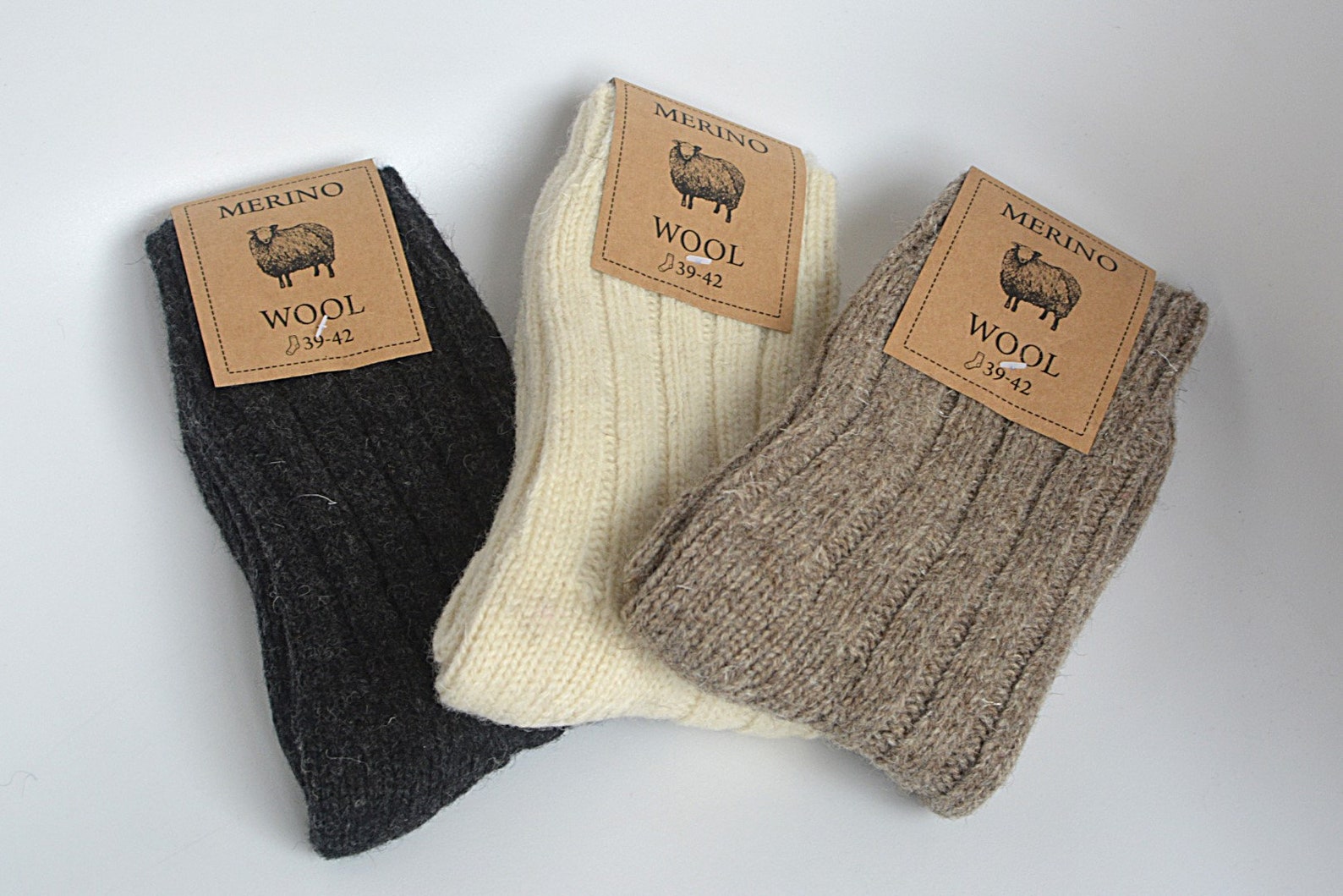 Merino Socks, 100% Merino Wool, Soft and Warm, Unisex Socks Very Thick ...