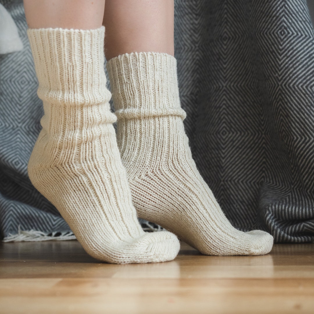 Merino Socks 100% Merino Wool Soft and Warm and Thick High - Etsy