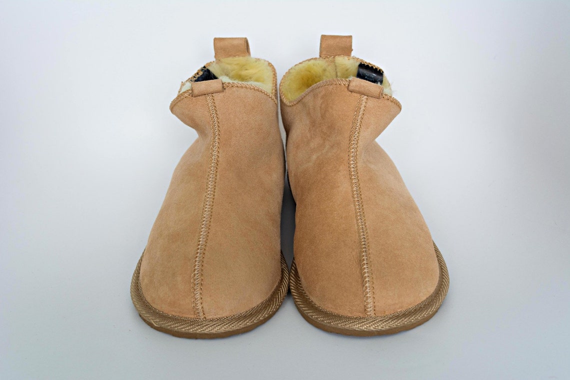 Men's Women's Genuine Sheepskin Slippers 100% Real Fur - Etsy