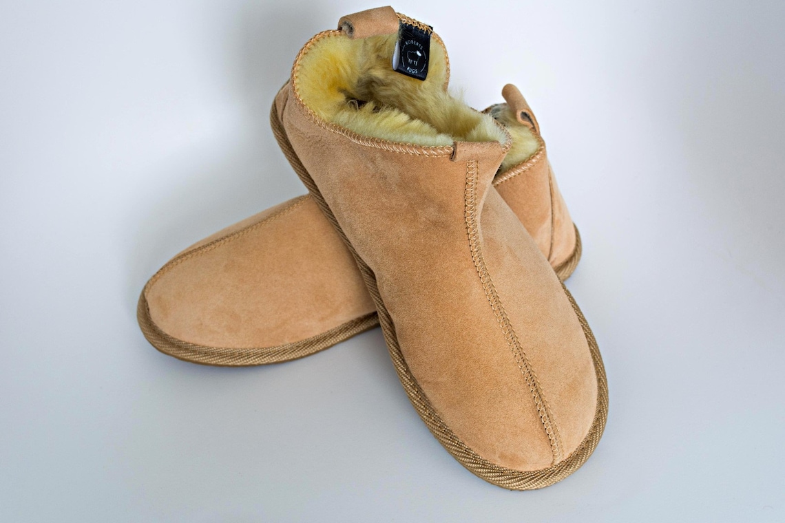 Men's Women's Genuine Sheepskin Slippers 100% Real Fur - Etsy