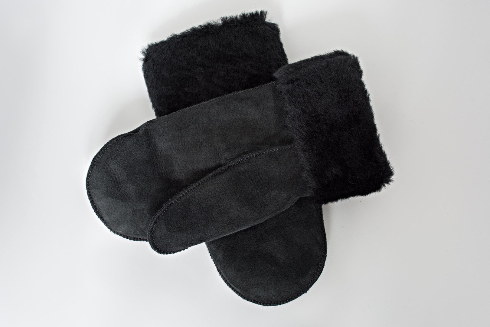 Sheepskin Mittens Soft and Thick Wool Hand Made 100% Natural Sheepskin ...