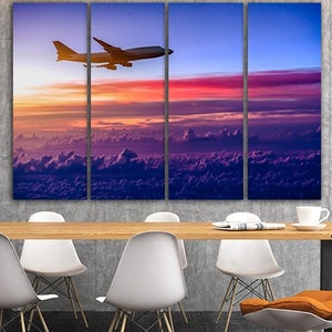 Panel Canvas Airplane Canvas Plane Wall Décor Mechanism Decor Plane ...