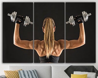Dumbbell Wall Art - Etsy