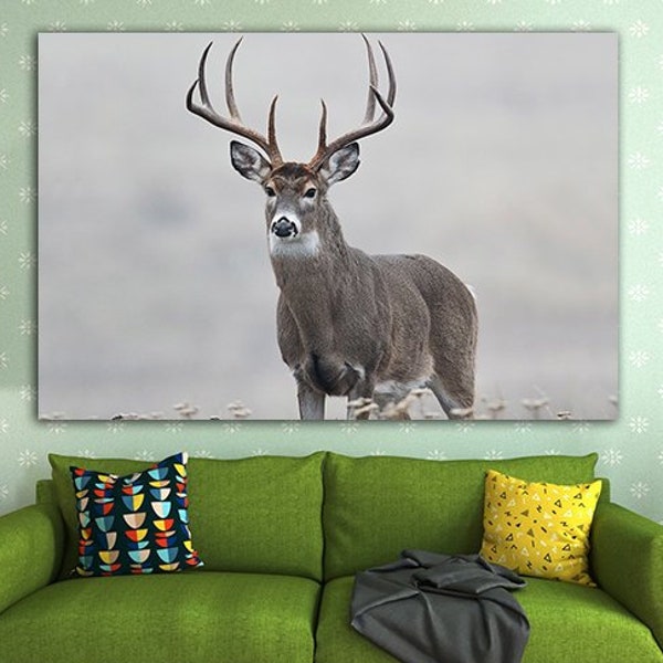 Deer Canvas Art - Etsy