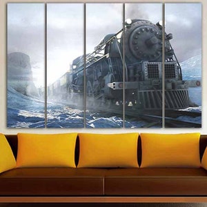 Multi Panel Wall Art Train Canvas Train Wall Decor Mechanism - Etsy
